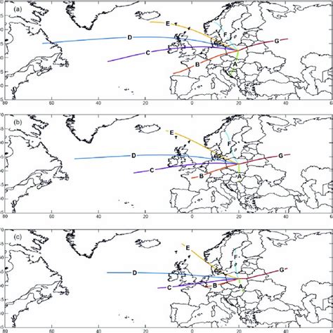 Averaged 72 H Backward Trajectories In 7 Clusters Ending At The Grid Download Scientific