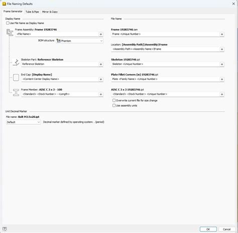 Frame Generator Frame Member Naming Error Autodesk Community