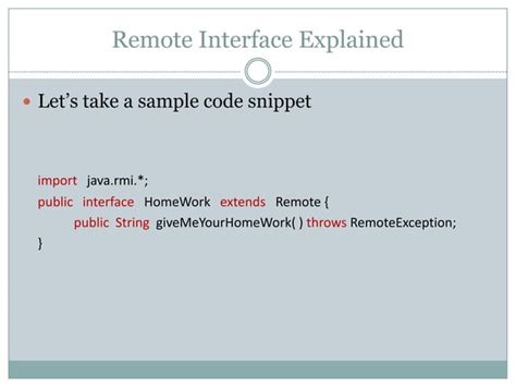 Remote Method Invocation Ppt