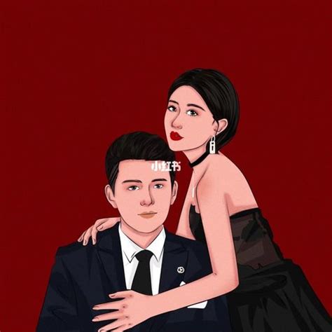 宝爸宝妈情侣头像卡通 宝爸宝妈情侣头像图片一张 配图网
