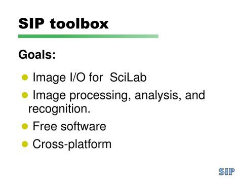 ppt development of a free image processing toolbox for scilab powerpoint presentation id 5656275