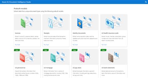Azure AI Document Intelligence Studio