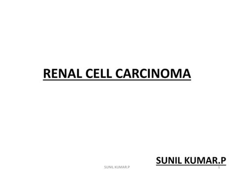 Renal Cell Carcinoma Pptx