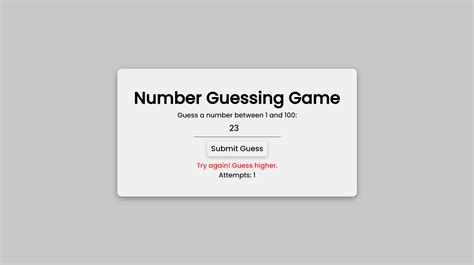 Number Guessing Game Using Html Css And Javascript With Source Code Sourcecodester