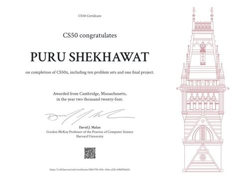 Puru Shekhawat On Linkedin Cs50x Harvarduniversity Computerscience Softwaredevelopment