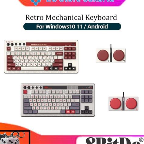 Jual 8Bitdo Retro Mechanical Keyboard Wireless Bluetooth For Android Windows Pc Shopee Indonesia