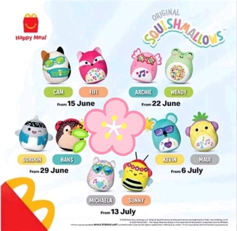 Mcd Happy Meal Toys Squishmallow Original Whole Set Hobbies And Toys Toys And Games On Carousell