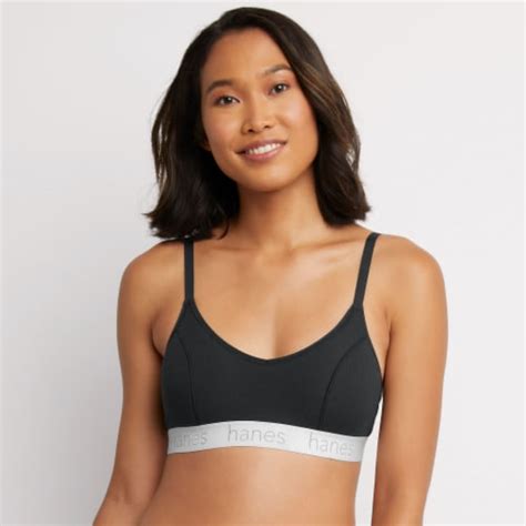 Hanes Originals Triangle Bralette Black Xl Smiths Food And Drug