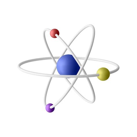 Premium Vector 3d Realistic Atom With Orbital Electrons Isolated On White Background Nuclear