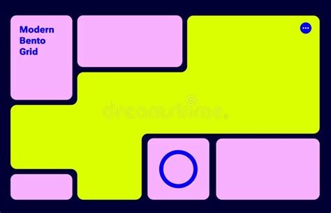 Modern Bento Grid Web Layout With Y2k Trending Bento Brick Ui Ux Template Web Comics Grids
