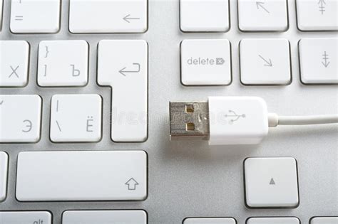 Keyboard And Usb Connect Stock Image Image Of Close 12694057