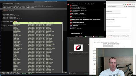 playing with the twitter api using python youtube