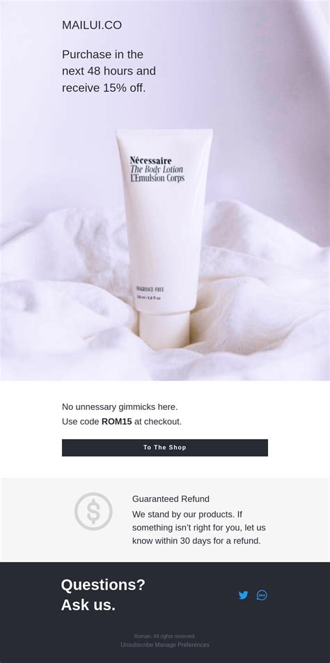 Product Promotion Html Email Template Template Editor Mailui