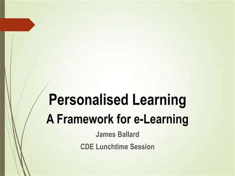 Personalised Learning Ppt