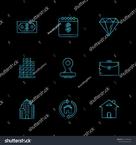 Set 9 Icons Web Internet Mobile Stock Vector Royalty Free 1210783726 Shutterstock