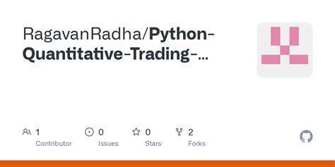 Github Ragavanradha Python Quantitative Trading Strategies Backtesting