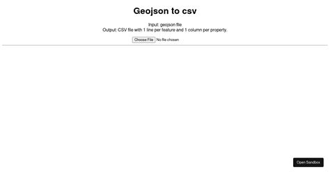 Geojson To Csv Codesandbox