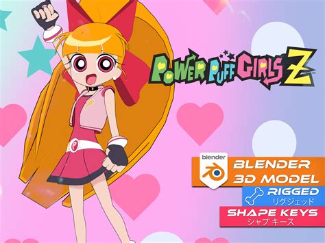 Blossom Powerpuff Girls Z 3d Model Blender 3d Model Cgtrader