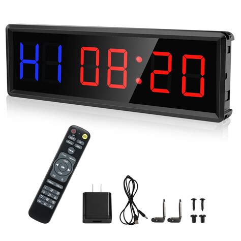 Buy Seesii Upgraded Gym Timer Stopwatch Clock With Remote 1 5 Inch Led