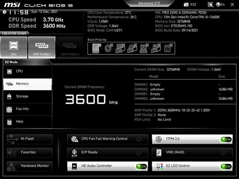 Z690 Pro Ddr4 Xmp Question Msi Global English Forum