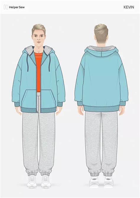 Купить выкройку Толстовка Kevin скачать Pdf в он лайн в магазине Teenager Catalog