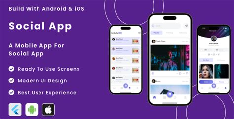 Social App Flutter Mobile App Template Codemarket