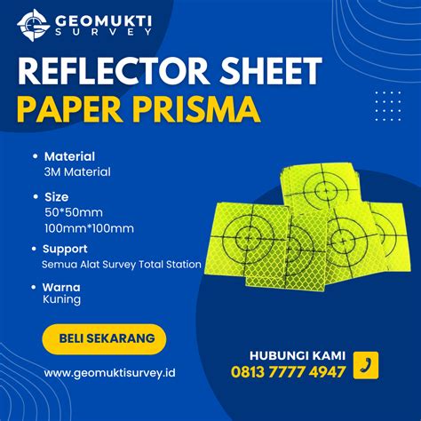 Reflector Sheet Target Prisma Geomukti Survey