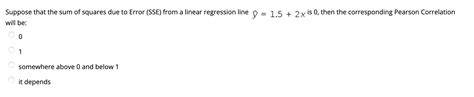 Solved Suppose That The Sum Of Squares Due To Error SSE Chegg