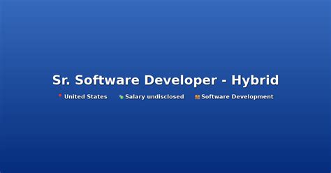 sr software developer hybrid at resource informatics group