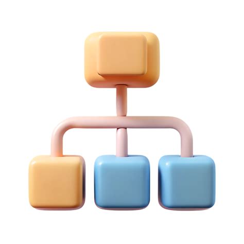 Abstract 3d Illustration Of A Hierarchy Diagram Depicting Structure And Relationships 67484250 Png