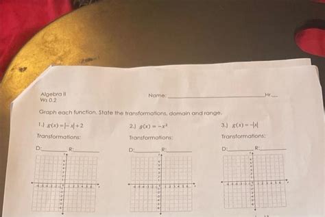 Solved Graph Each Function State The Transformations