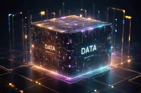 Premium Photo Big Data Cube Quantum Computer Server Concept