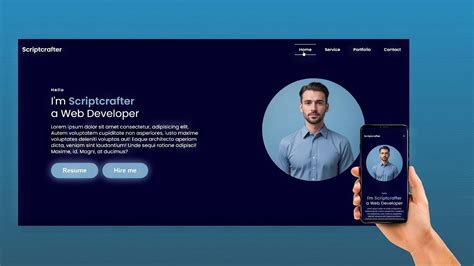 Responsive Personal Portfolio Website From Scratch Using Html Css Scriptcrafter Hub Youtube