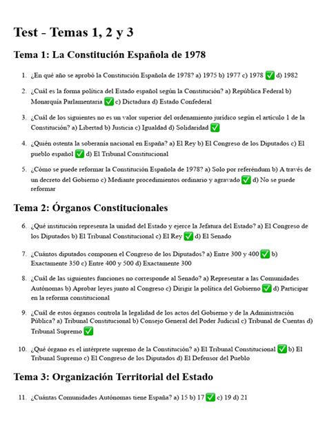 Tets 1 2 3 Pdf Constitución Legislador