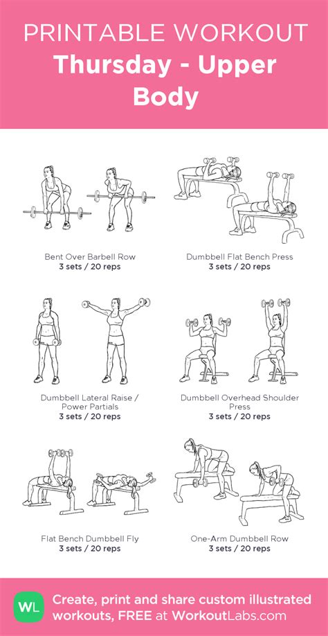 Thursday Upper Body My Visual Workout Created At • Click Through To Customize