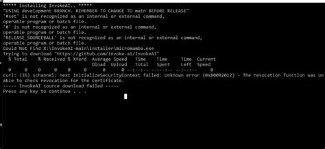 Bug Installer Fail · Issue 1655 · Invoke Aiinvokeai · Github