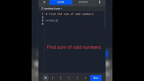 In Python How To Find Sum Of Even Number And Sum Of Odd Numbers Pythonprogramming Python