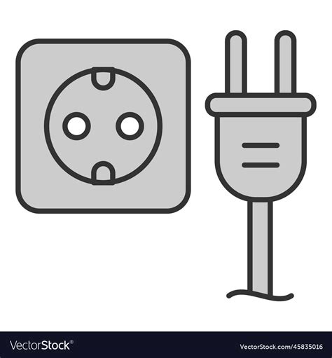 Electrical Socket And Plug Royalty Free Vector Image