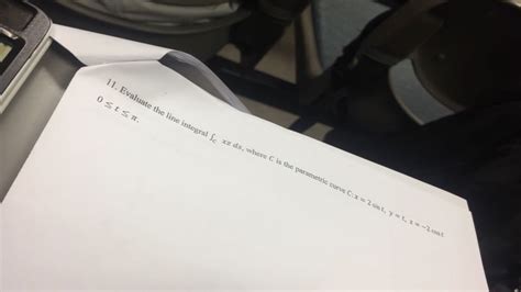 Solved Parametric Curve C X 2sint Y 2 Cost 1 Valuate The