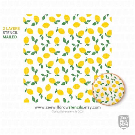 Lemon Stencil Etsy Uk