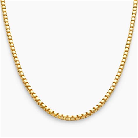 Box Chain 3mm Mens Gold Chain