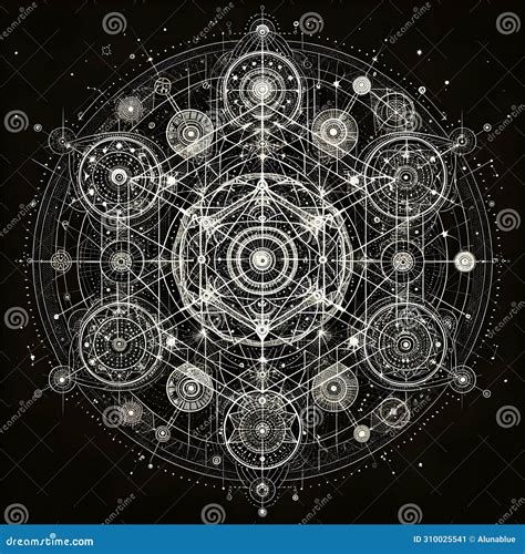 A Complex And Intricate Pattern Of Sacred Geometry Stock Image Image Of Fractals Ethereal
