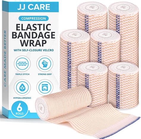 Dealmed 4 Elastic Bandage Wrap With Self Closure 2 Elastic Bandages 5 Yards
