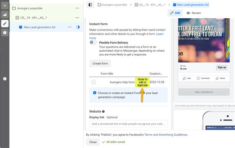 Edit Existing Facebook Lead Form Facebook Lead Ad Guide Privyr