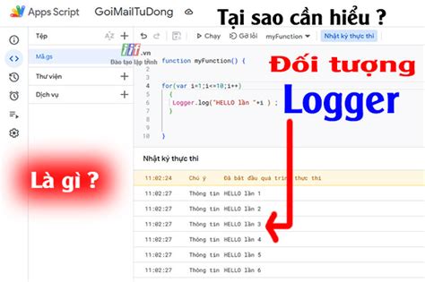 Đối Tượng Logger Trong Apps Script Học Lập Trình Cùng Iif