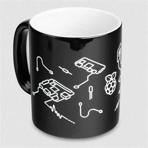 Raspberry Pi Black Design Mug The Pi Hut