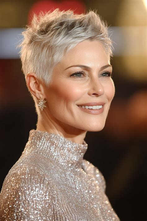 6 Edgy Platinum Undercut Pixie Hairstyles For Women Over 50 With