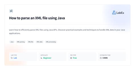 how to parse an xml file using java labex