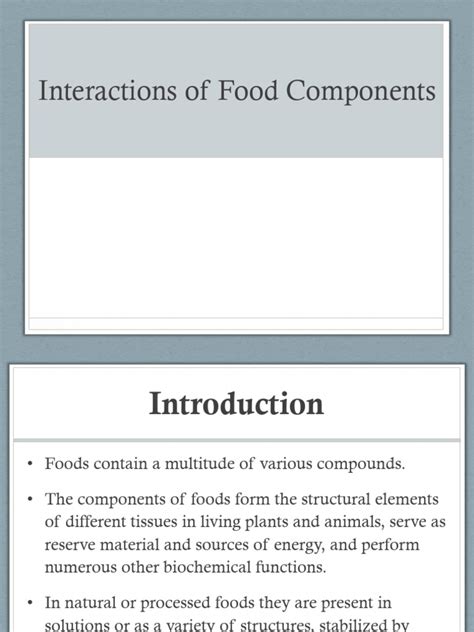 Chapter 7 Interactions Of Food Components Pdf Proteins Water