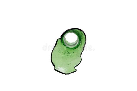Shard Of Green Glass Isolated On A White Background Stock Image Image Of Texture Accident